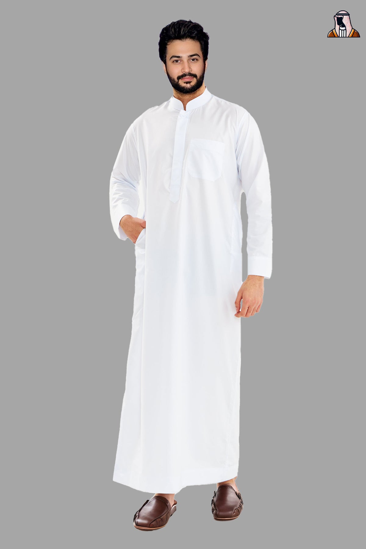 Traditional Elite White Kuwaiti Thobe – Elegance with Ultimate Comfort ...